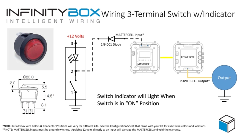 Wiring a switch with an indicator - Infinitybox